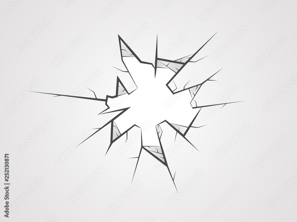 Broken Window Pane Drawing