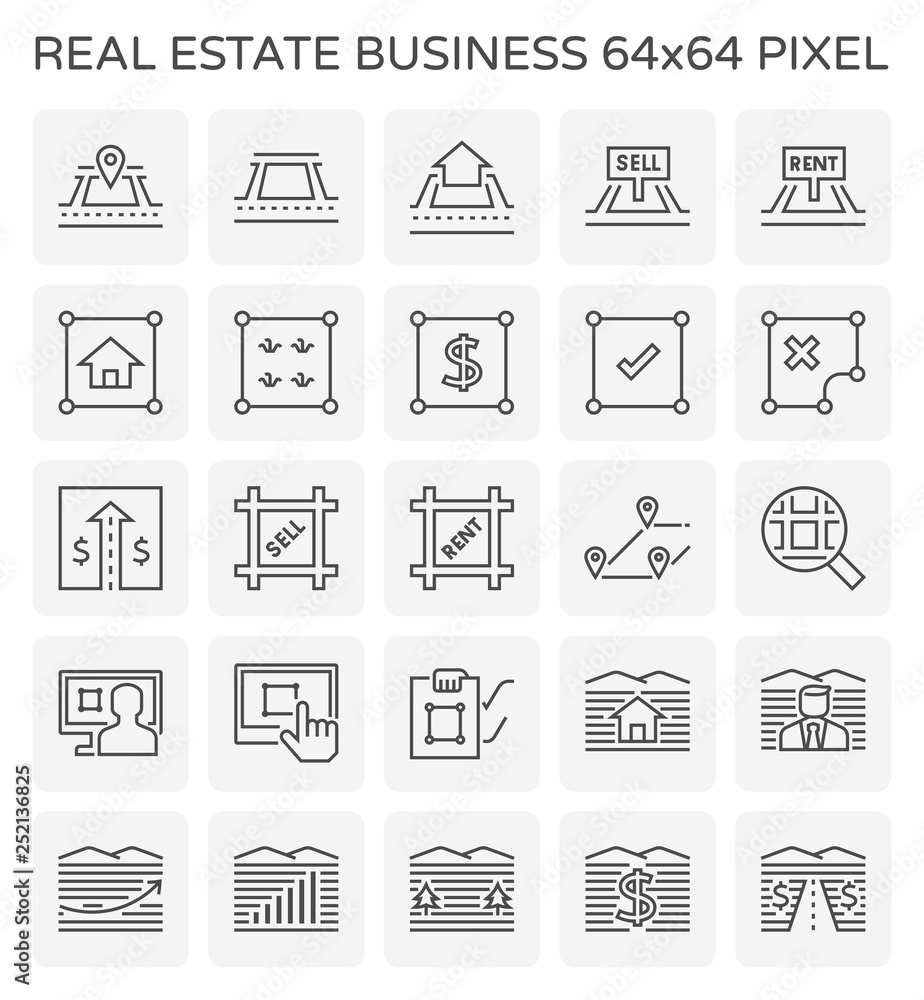 Real estate business vector icon. Include house, residential building ...