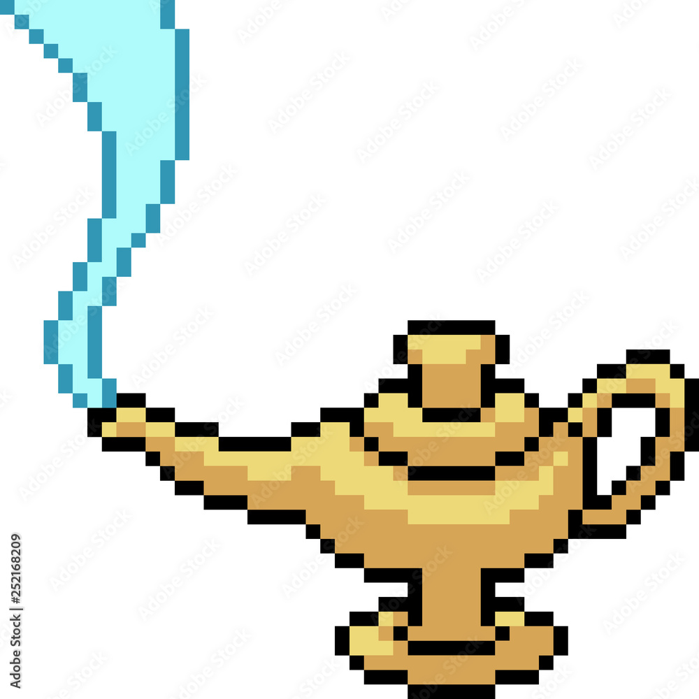 vector pixel art fantasy lamp Stock Vector | Adobe Stock