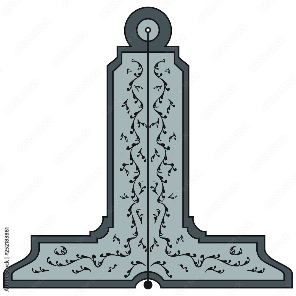 Masonic symbol of Senior Warden for Blue Lodge Freemasonry Stock Vector ...