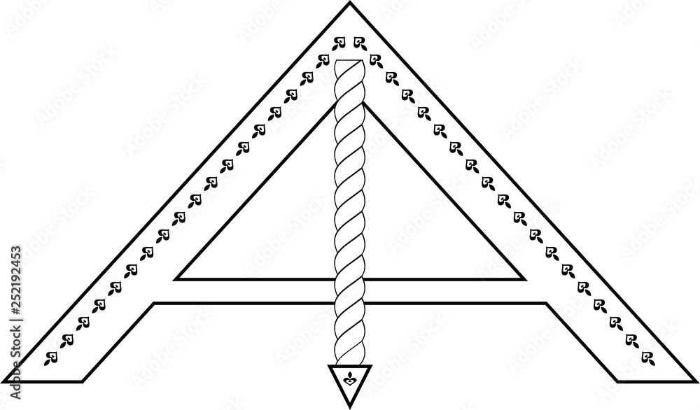 Masonic symbol of Senior Warden for Blue Lodge Freemasonry Stock ...