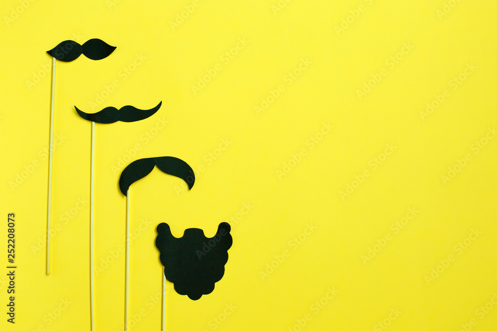 Colorful Mustache Cut Out