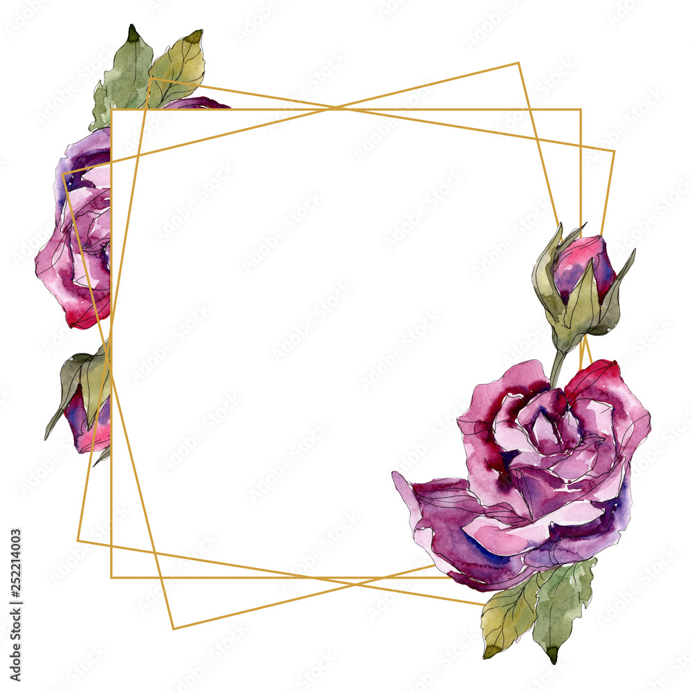 Purple Rose Frame