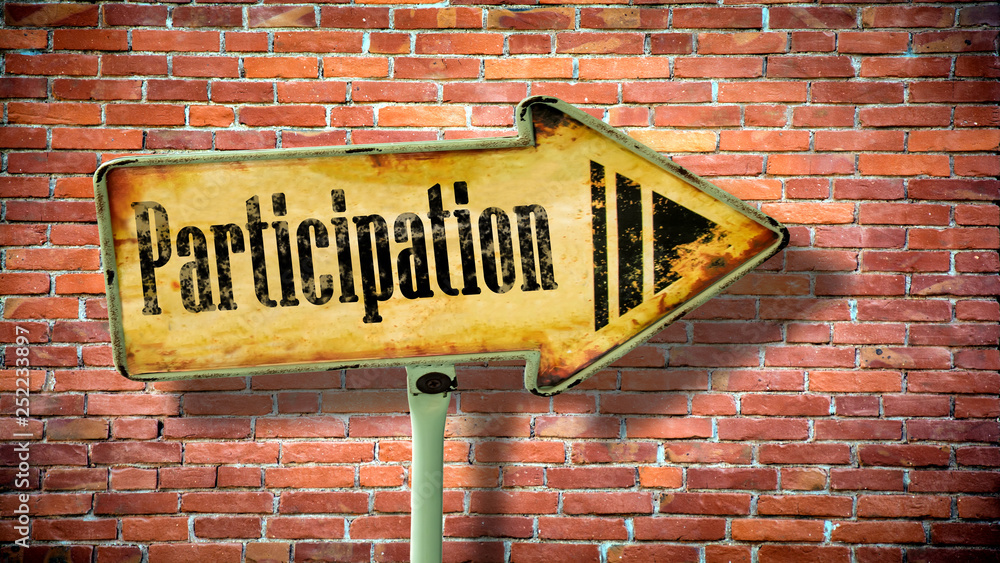 Sign 380 - Participation Stock Photo | Adobe Stock