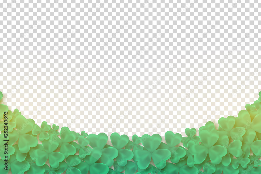 Vector realistic isolated Clover Border for template decoration and ...