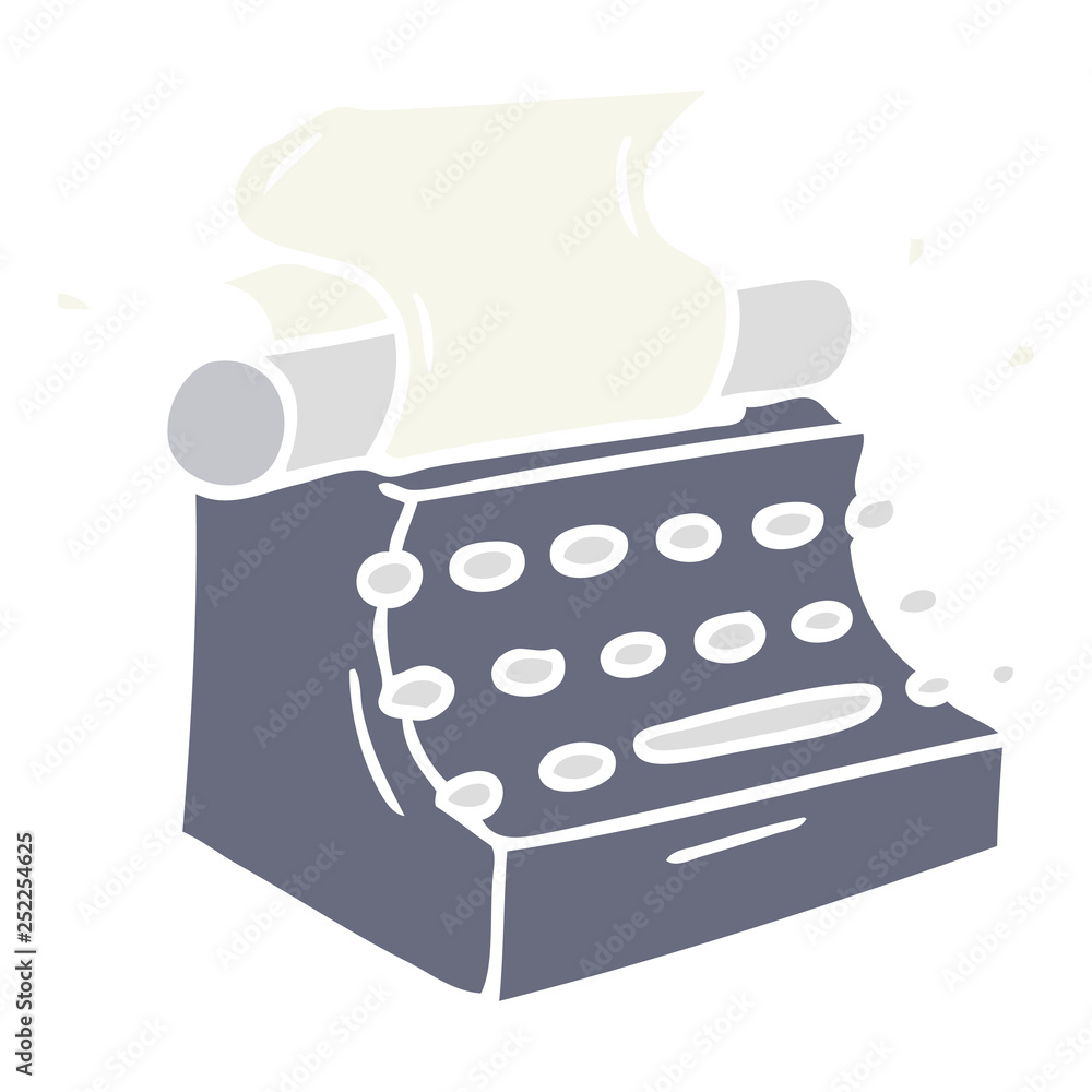 cartoon doodle of old school typewriter Stock Vector | Adobe Stock cartoon doodle of old school typewriter Stock Vector | Adobe Stock