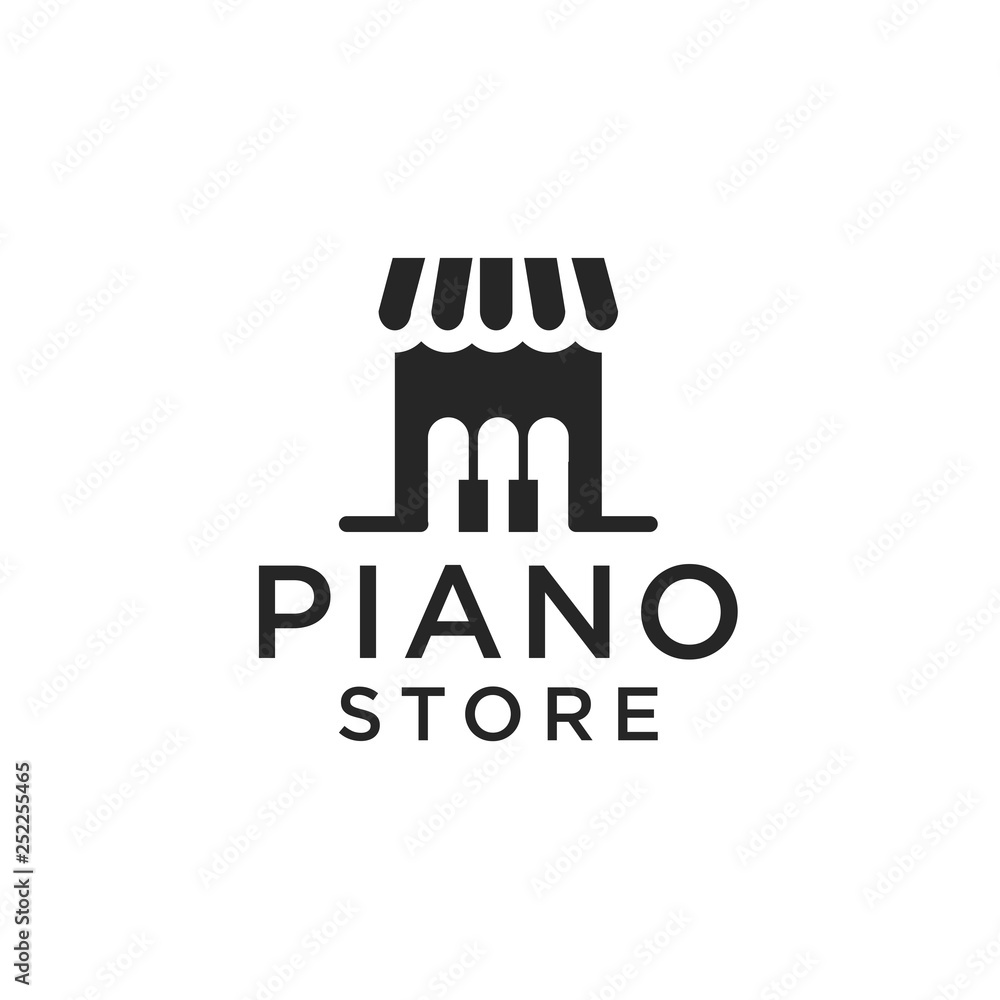 Piano logo. Creative logo combination Piano shop logo design Stock ...
