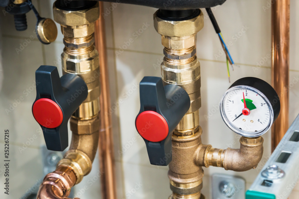 pressure gauge for measuring installed in water or gas systems ...