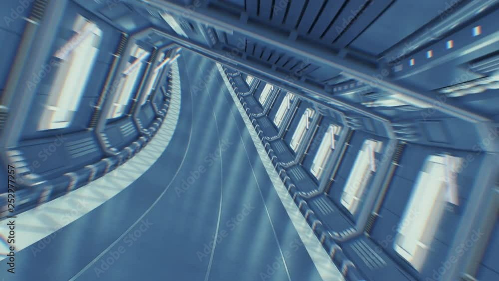 Beautiful Abstract Tunnel Flight Through Seamless. Flying in Futuristic ...