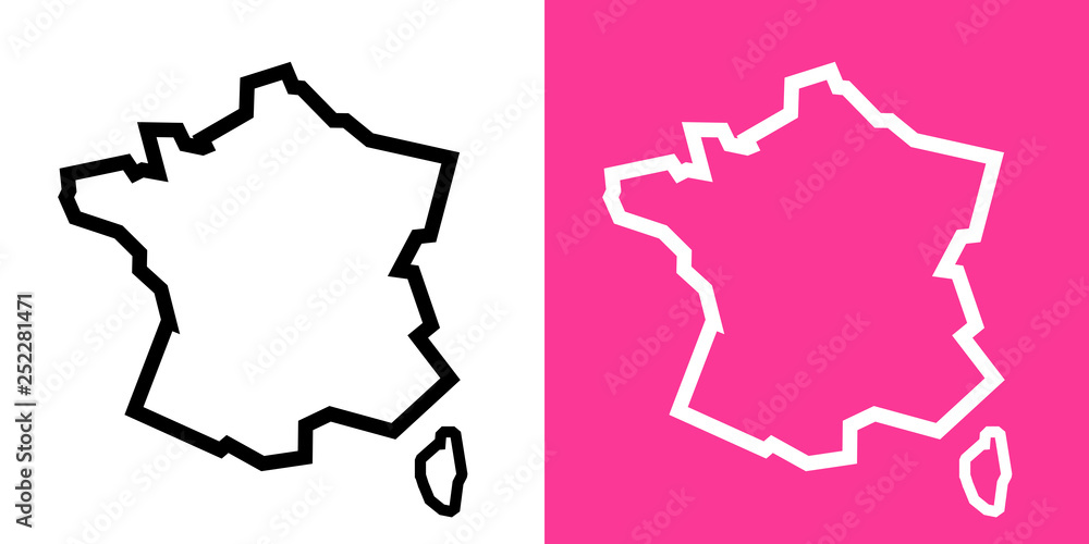 Carte de France Stock Vector | Adobe Stock