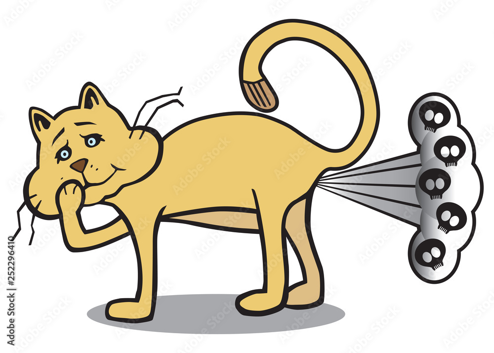 Kitty Fart Stock Vector | Adobe Stock