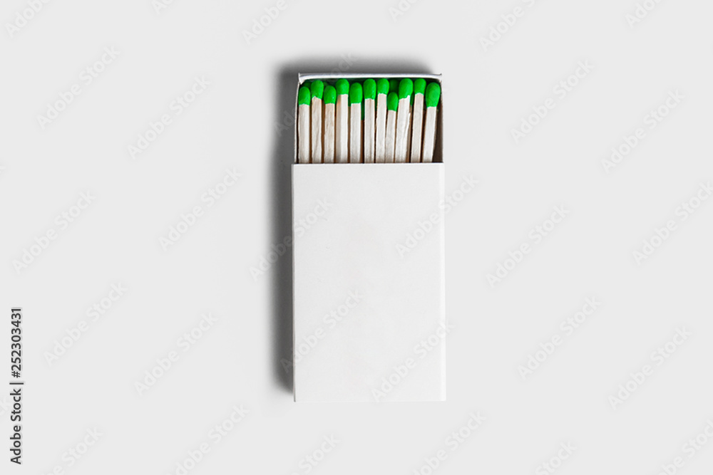 Box of Matches Mockup for your design and logo, isolated on white ...