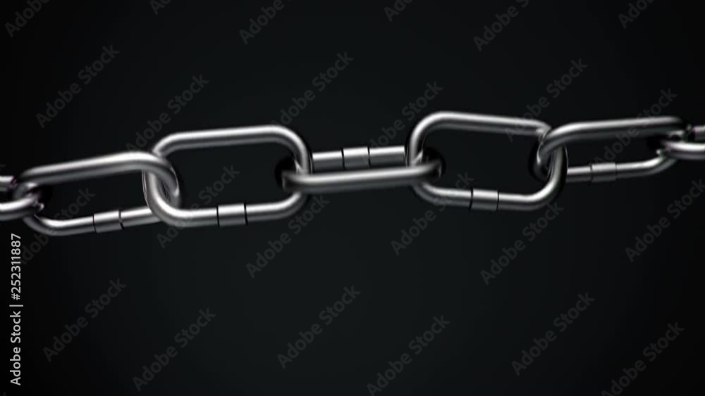 Animated chains fall and are pulled up, straining and twisting. A 5G ...