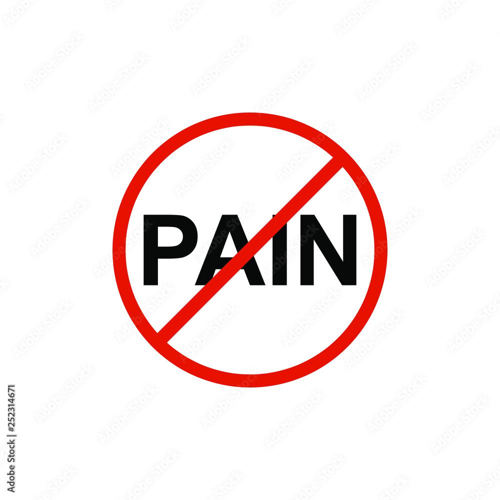 no pain icon Stock Vector | Adobe Stock