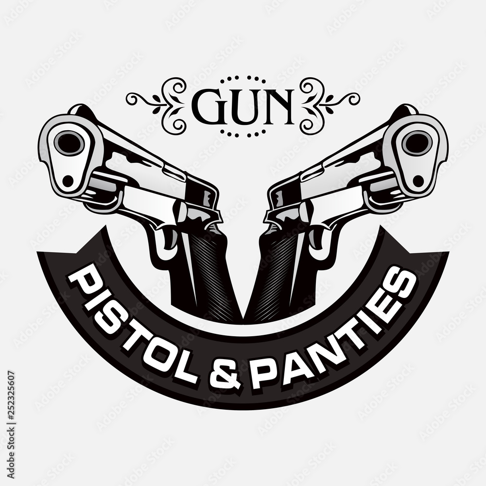 Shooting Club Emblem vector logo Stock Vector | Adobe Stock
