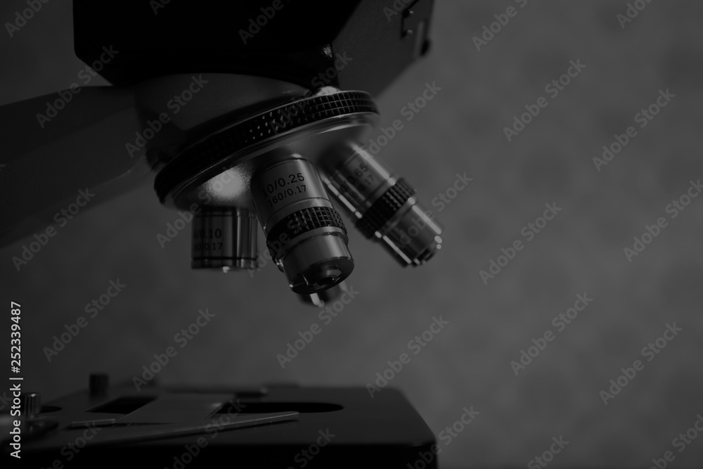 Laboratory microscope for scientific research. Microscope is used for ...