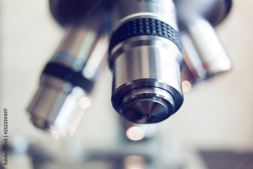Laboratory microscope for scientific research. Microscope is used for ...