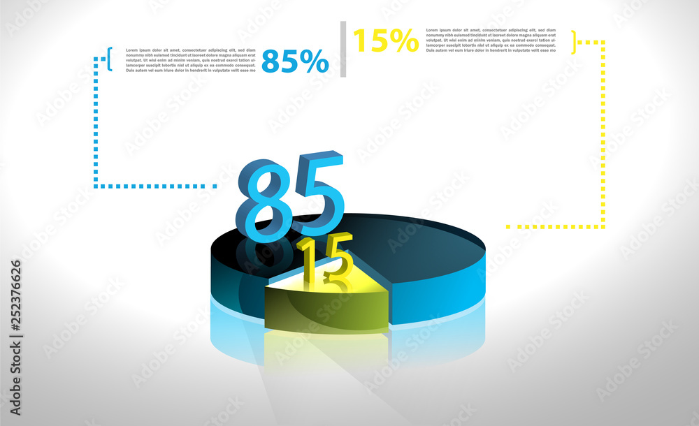 Set of business cycle flow diagrams, pie chart for documents,reports ...