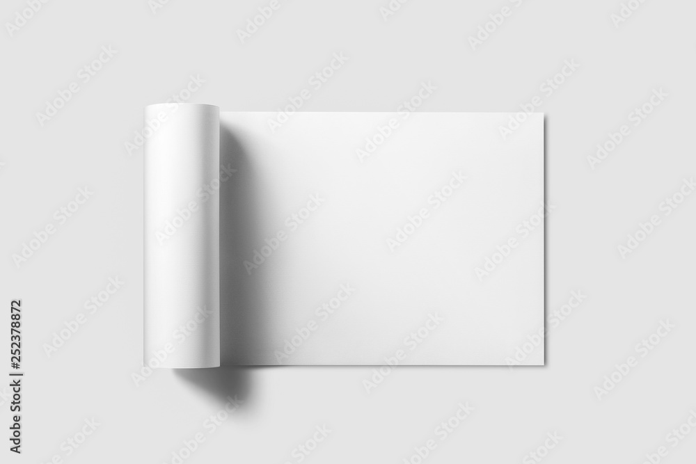 Open Sketchbook Mock up With Blank White Page On Soft Gray Background open-sketchbook-mock-up-with-blank-white-page-on-soft-gray-background