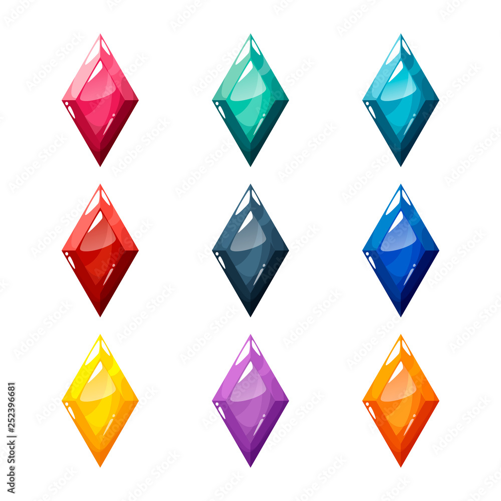 Cartoon Colorful Rhombus