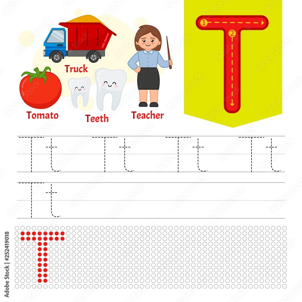 Handwriting practice sheet. Basic writing. Educational game for ...