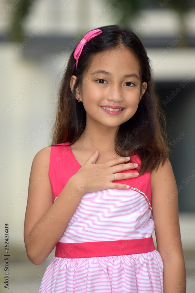 Asian Female And Appreciation Wearing Dress Stock Photo | Adobe Stock