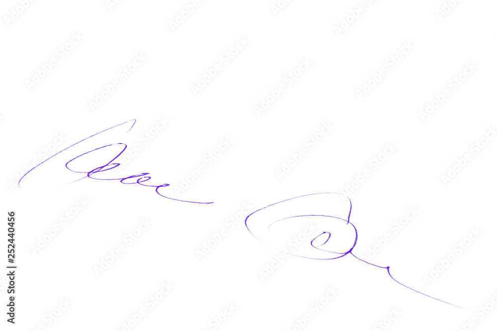 Fake random aesthetic signature handwritten on paper with no reference ...