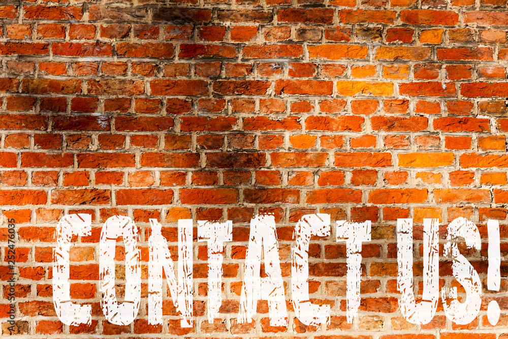 Word writing text Contact Us. Business concept for Reaching us will ...