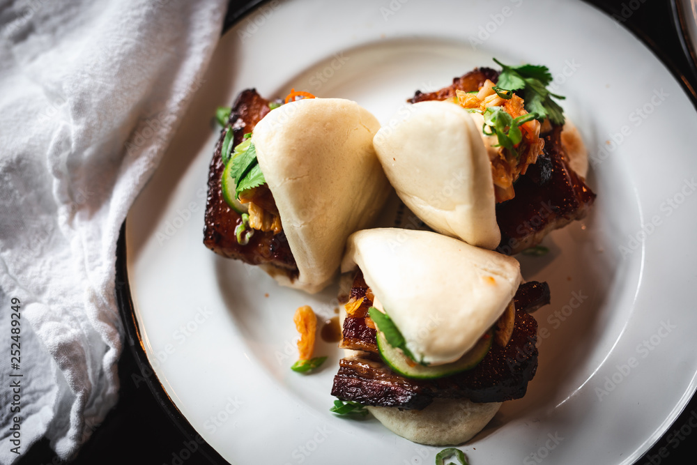 Pork Belly Bao Buns Stock Photo | Adobe Stock