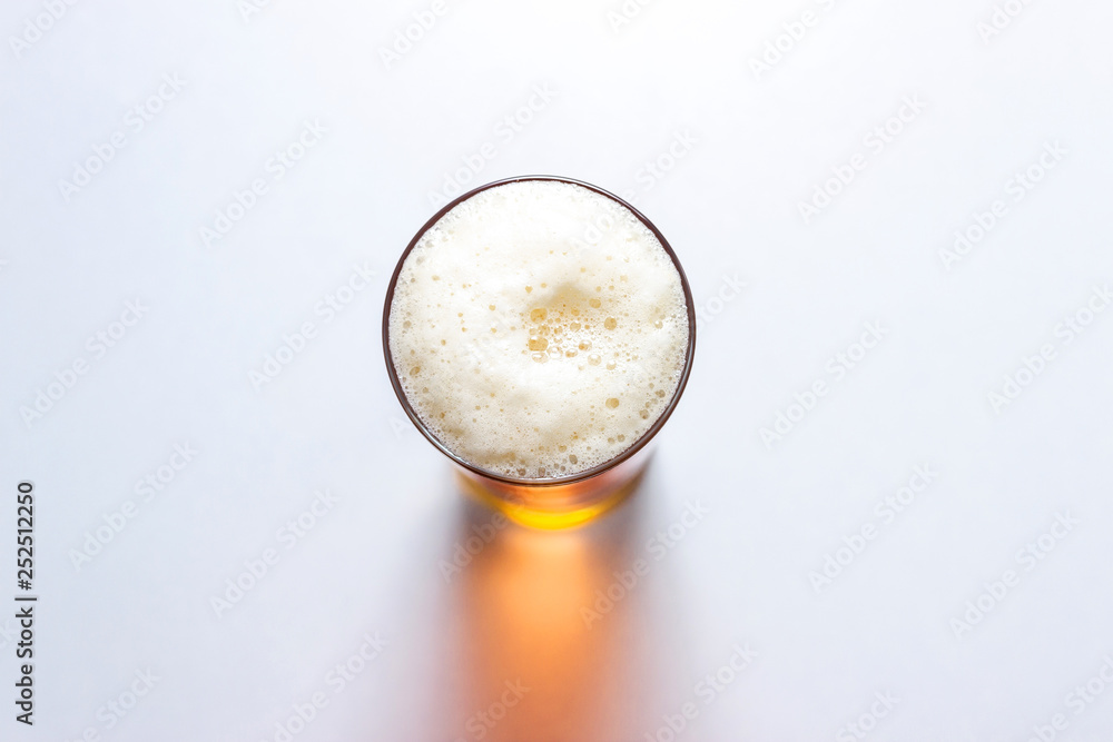 beer glass isolated on white background, top view. Stock Photo | Adobe ...