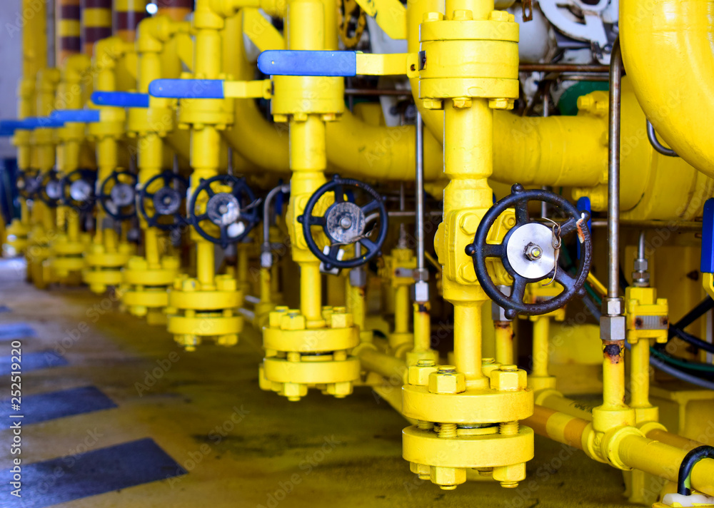 Valves manual in the production process. Production process used manual ...
