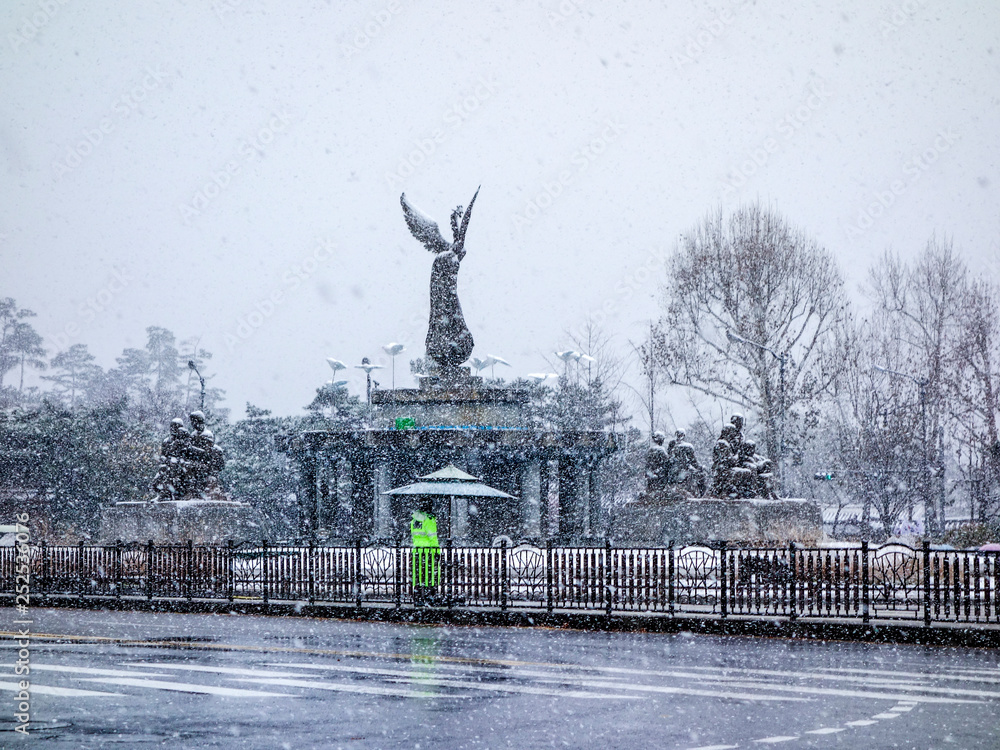 Phenice Statue of the Blue House in Seoul, Korea Stock Photo | Adobe Stock