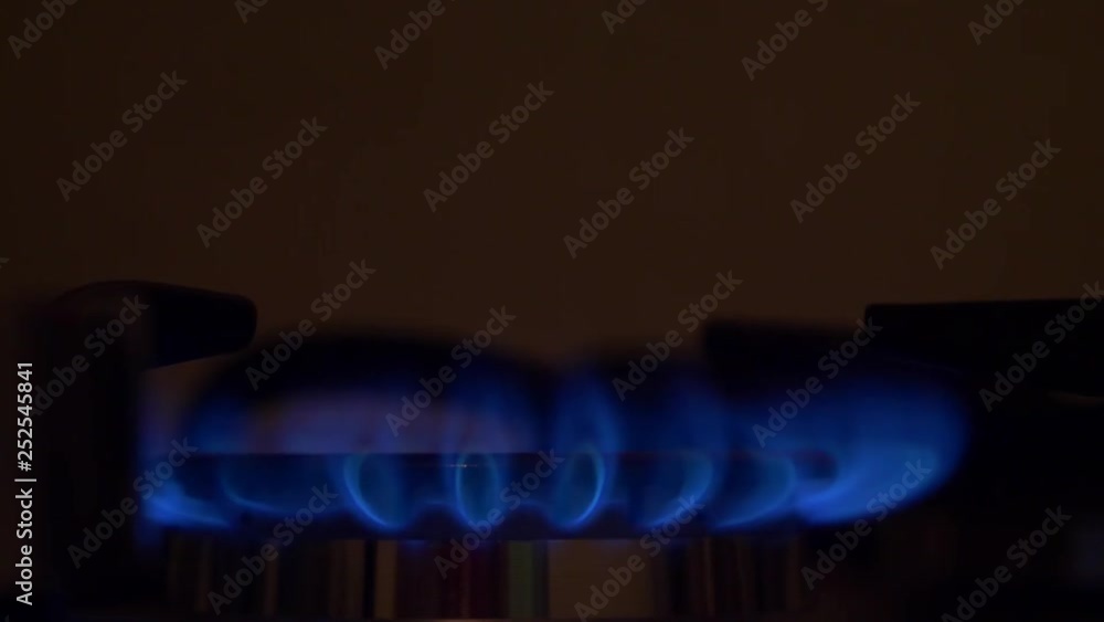 cook sets fire to the stove burner turning on. Stove top burner ...