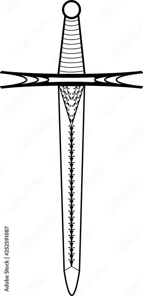 Masonic symbol of Tyler for Blue Lodge Freemasonry Stock Illustration ...