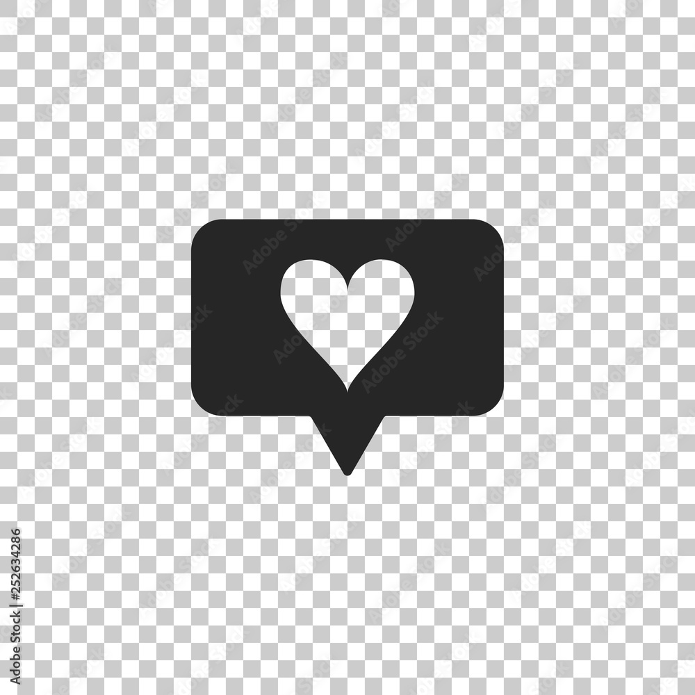 Like and heart icon isolated on transparent background. Counter ...