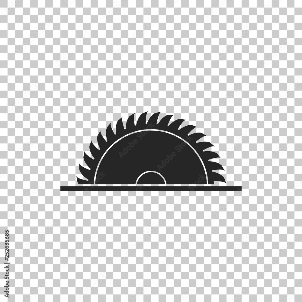 Circular saw blade icon isolated on transparent background. Saw wheel ...