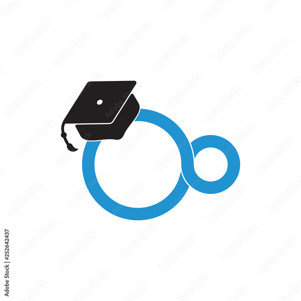 infinity learning education logo vector Stock Vector | Adobe Stock