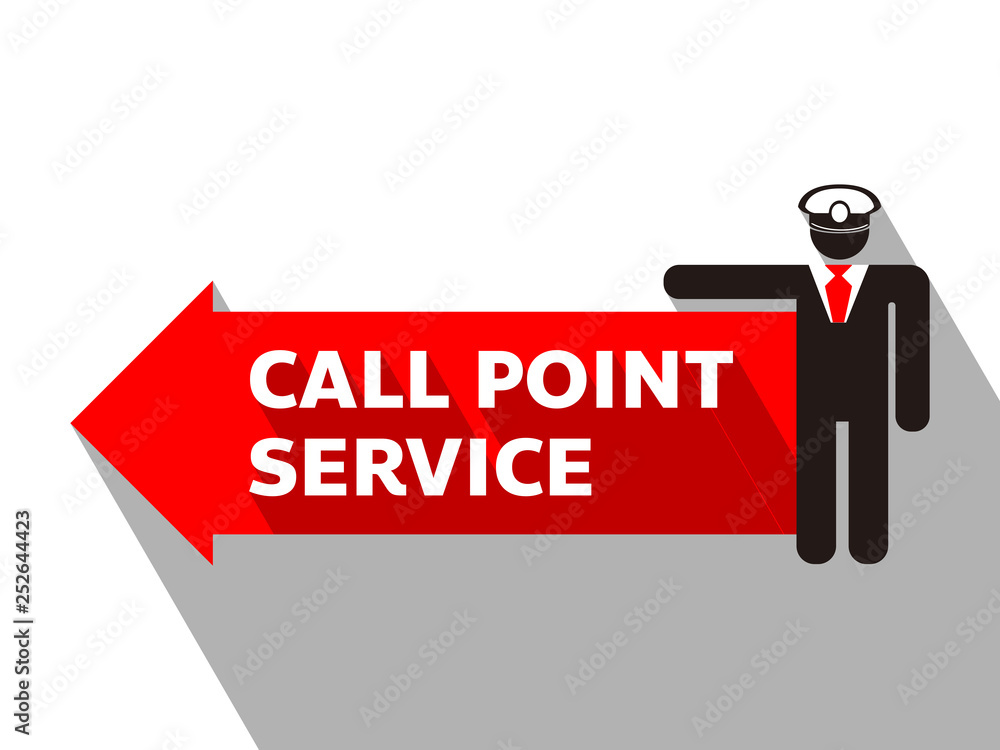 Signboard Call Point Service. Arrow road sign Call Point Service ...
