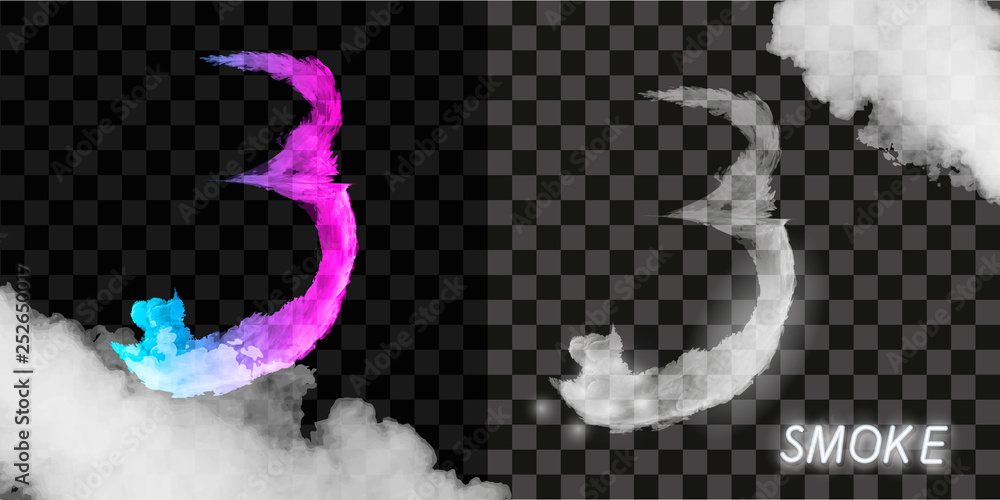 Alphabet set letter number three or 3 Cloud or smoke pattern ...
