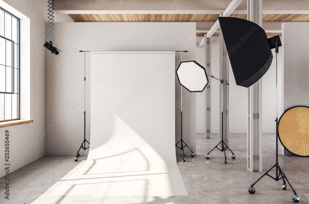 Modern photo studio Stock Illustration | Adobe Stock
