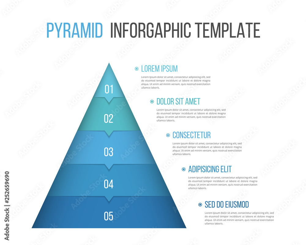 Pyramid Infographics Stock Vector | Adobe Stock