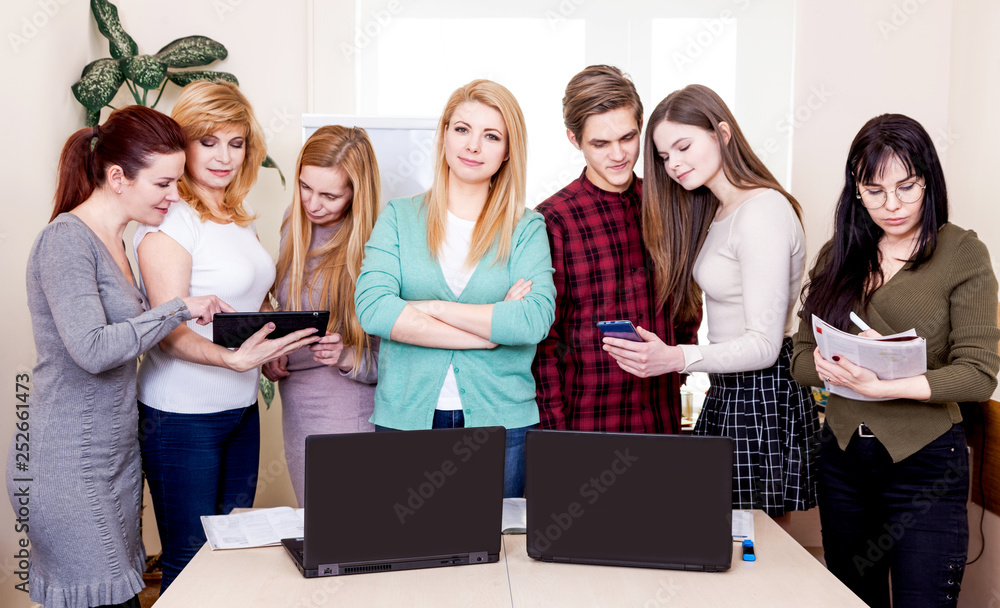 lesson teacher school computer business team work space class mate ...