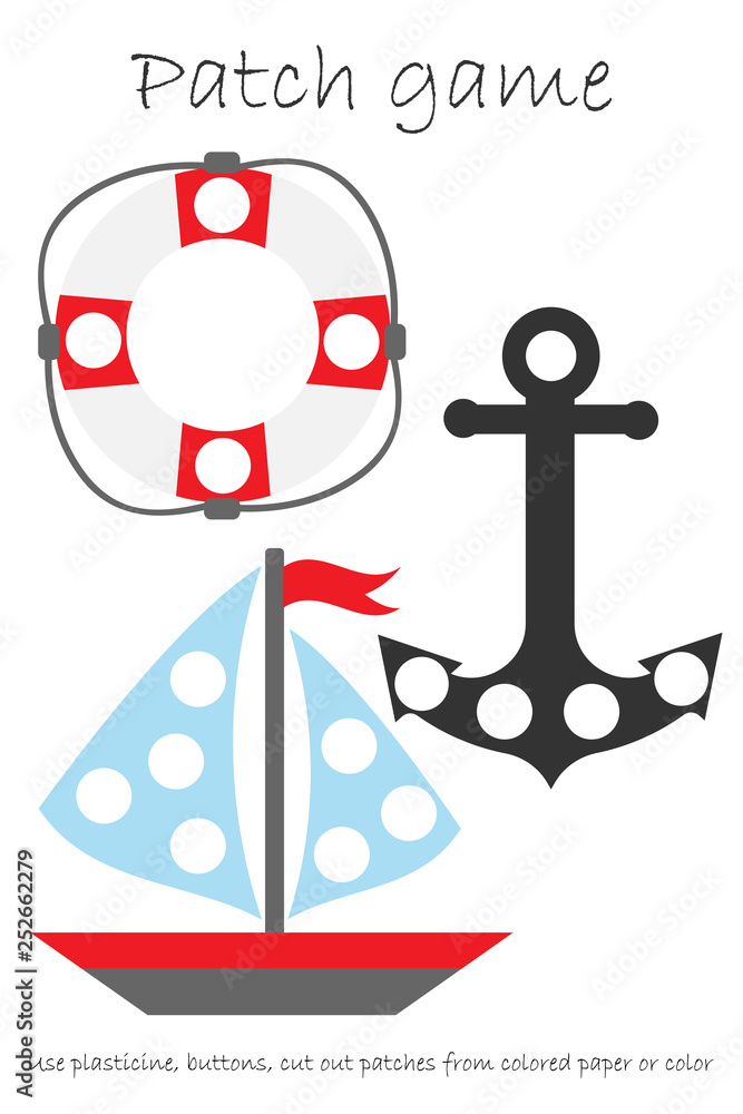 Education Patch game marine for children to develop motor skills, use ...