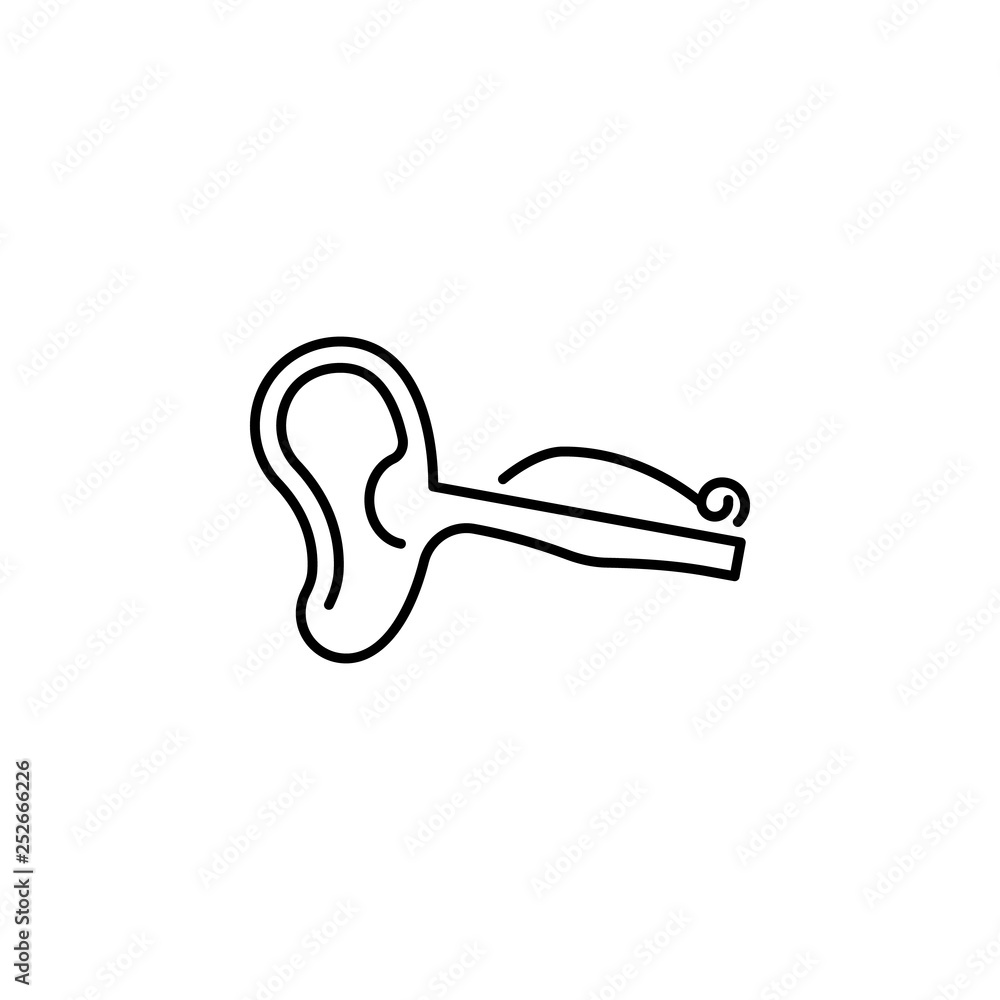 human organ ear outline icon. Signs and symbols can be used for web ...