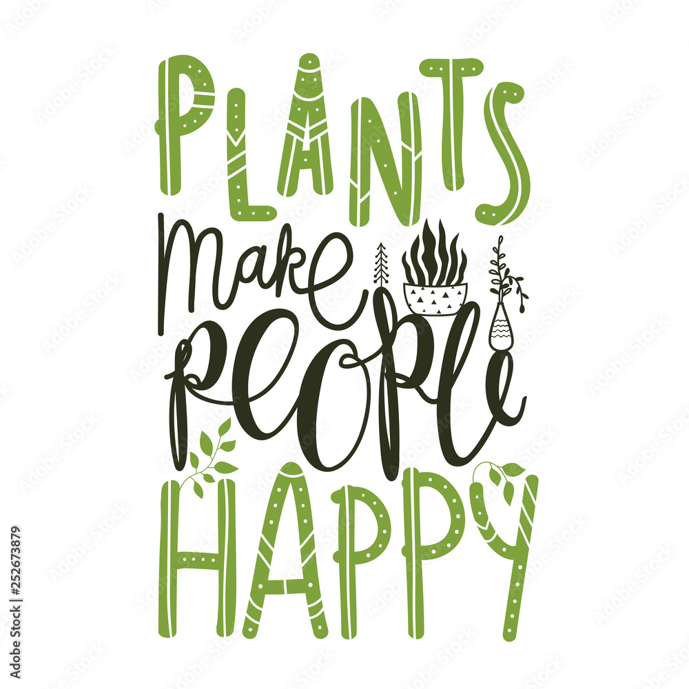 Digital Prints Art & Collectibles Plants Make People Happy Prints etna ...