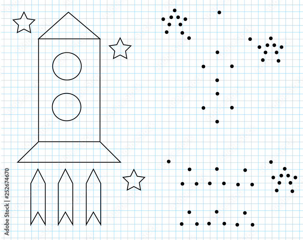 Grid copy worksheet. educational children game. Drawing activity for ...