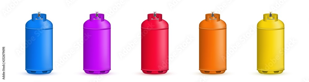 Creative vector illustration of gas cylinder, tank, balloon, container ...