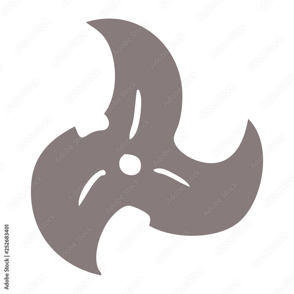 cartoon doodle of a single ninja throwing star Stock Vector | Adobe Stock