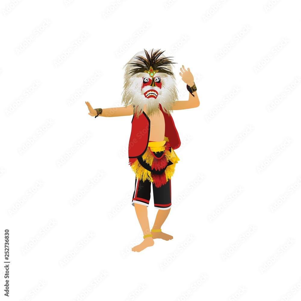 Bujang Ganong The Traditional Culture of Indonesia Stock Illustration ...