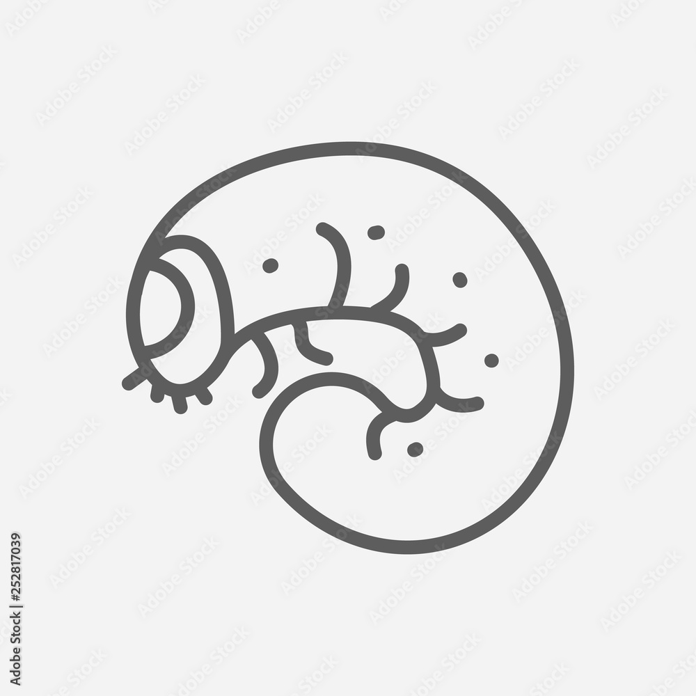 Vetor de Grub icon line symbol. Isolated vector illustration of icon ...